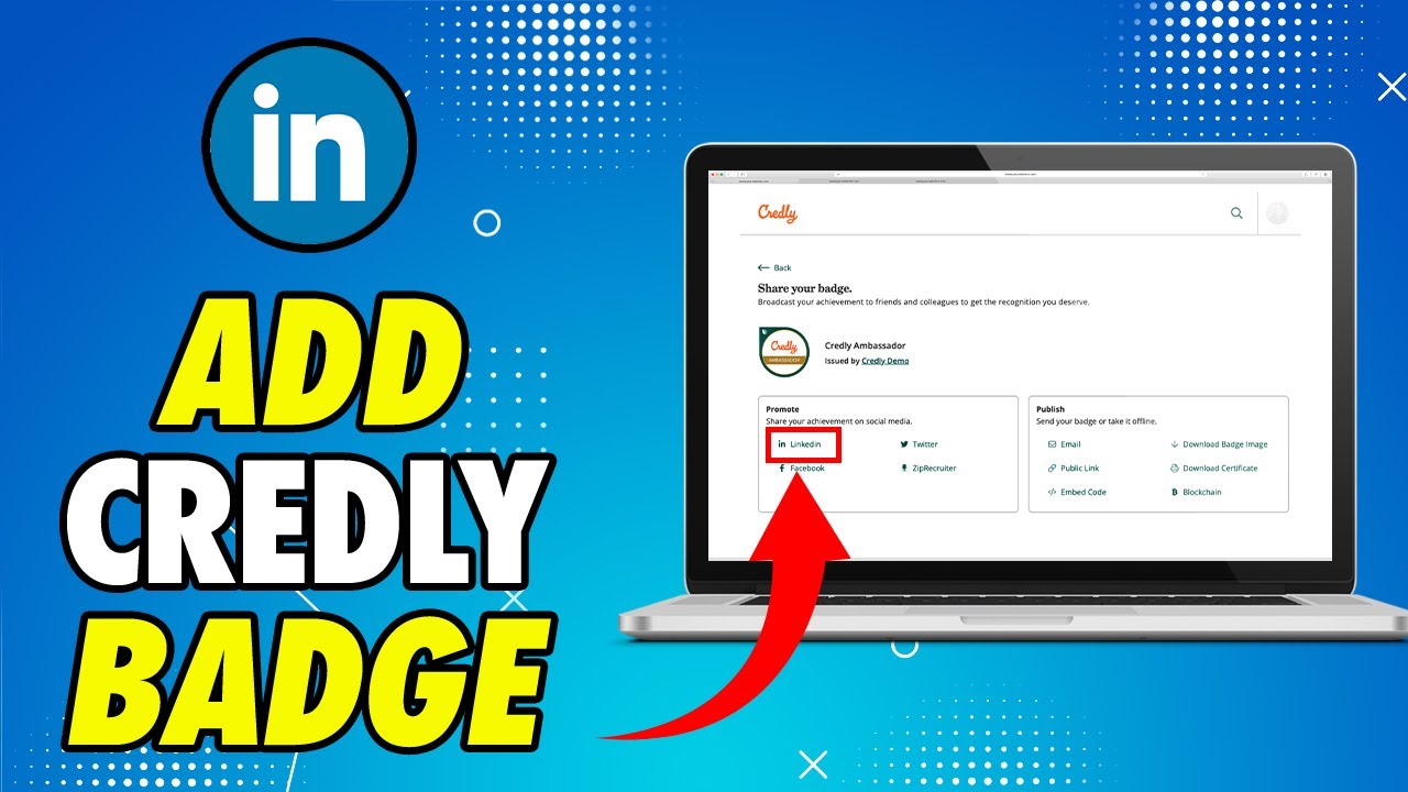 How to Add Credly Badge to LinkedIn - YouTube