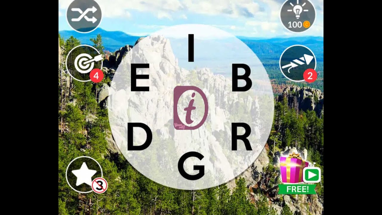 1834 Wordscapes Hills Arrive Level 1834 - YouTube