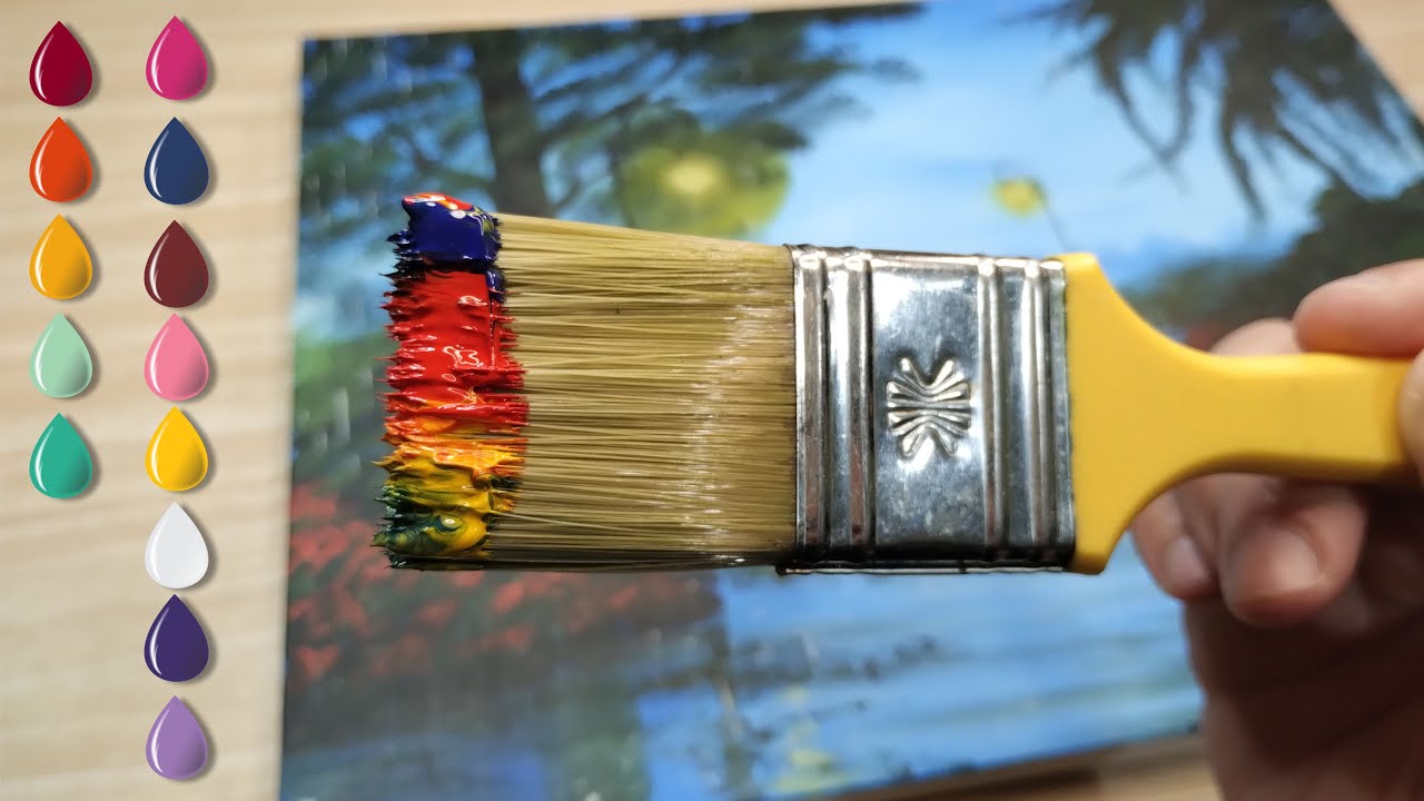 A Rainy Day Painting / Walking in the Rain / Acrylic Painting ...