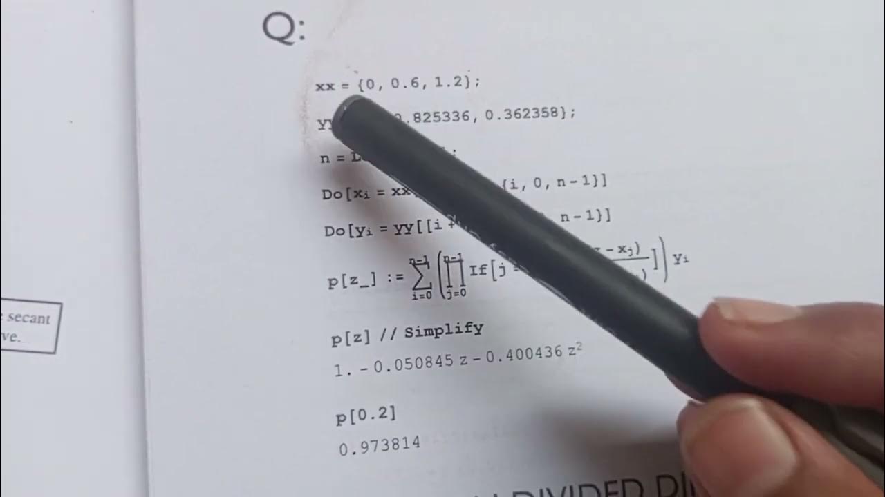 slove Lagrange interpolation method in Mathematica? - YouTube