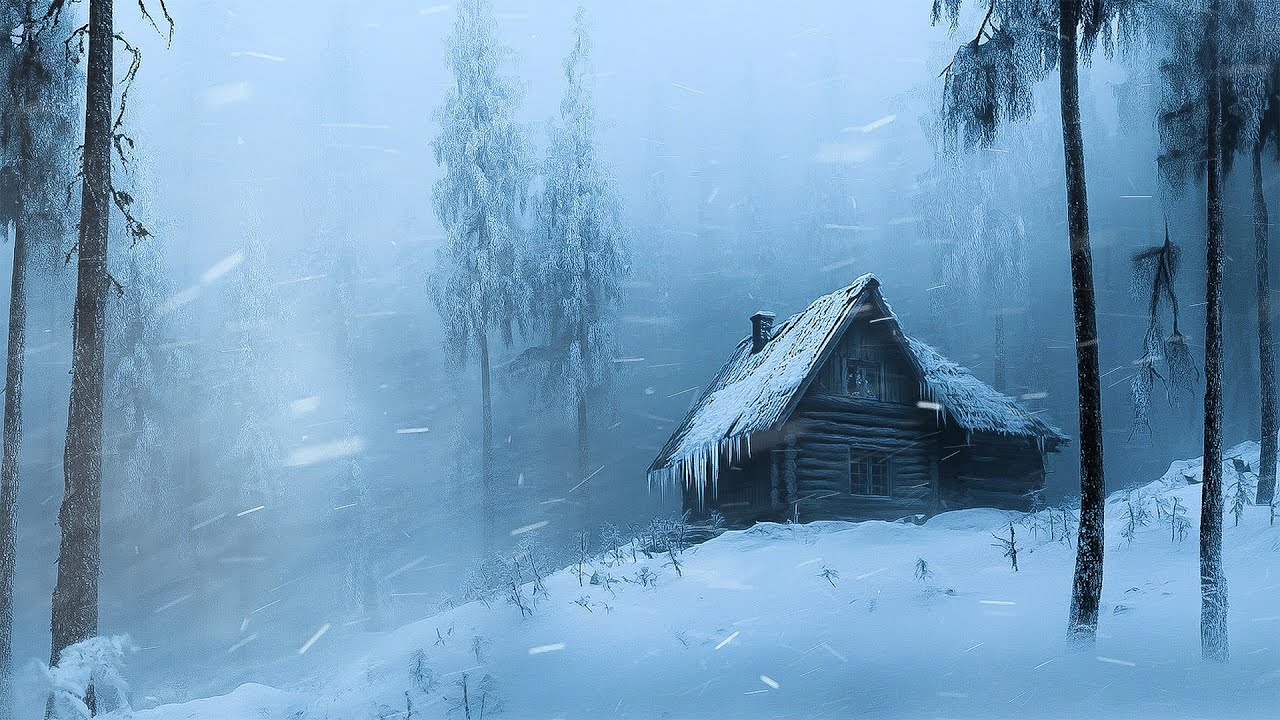 Howling Snowstorm Sounds | Winter Wonderland Snow Crunching Underfoot ...