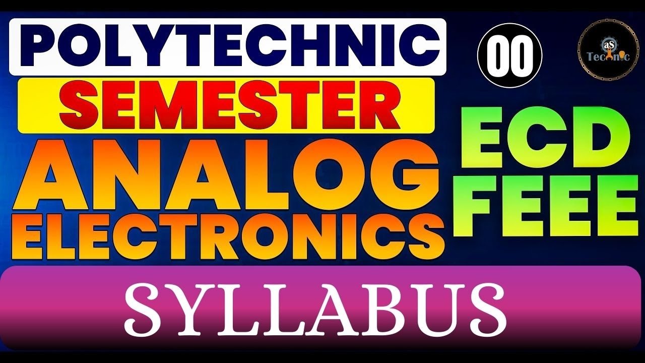 #0 Analog Electronics | ECD | FEEE | Polytechnic 2nd Semester All India Polytechnic Diploma 2024 ...
