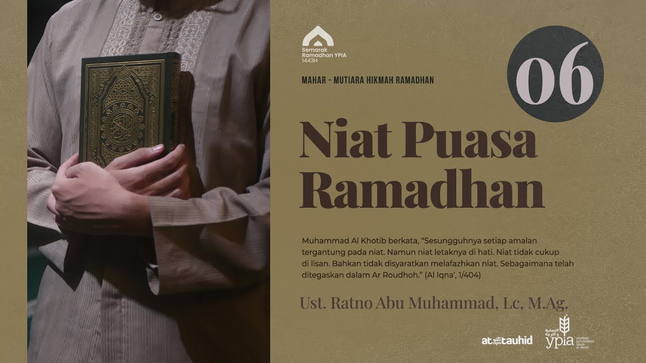 Niat Puasa Ramadhan - MAHAR 06 (Mutiara Hikmah Ramadhan) - YouTube