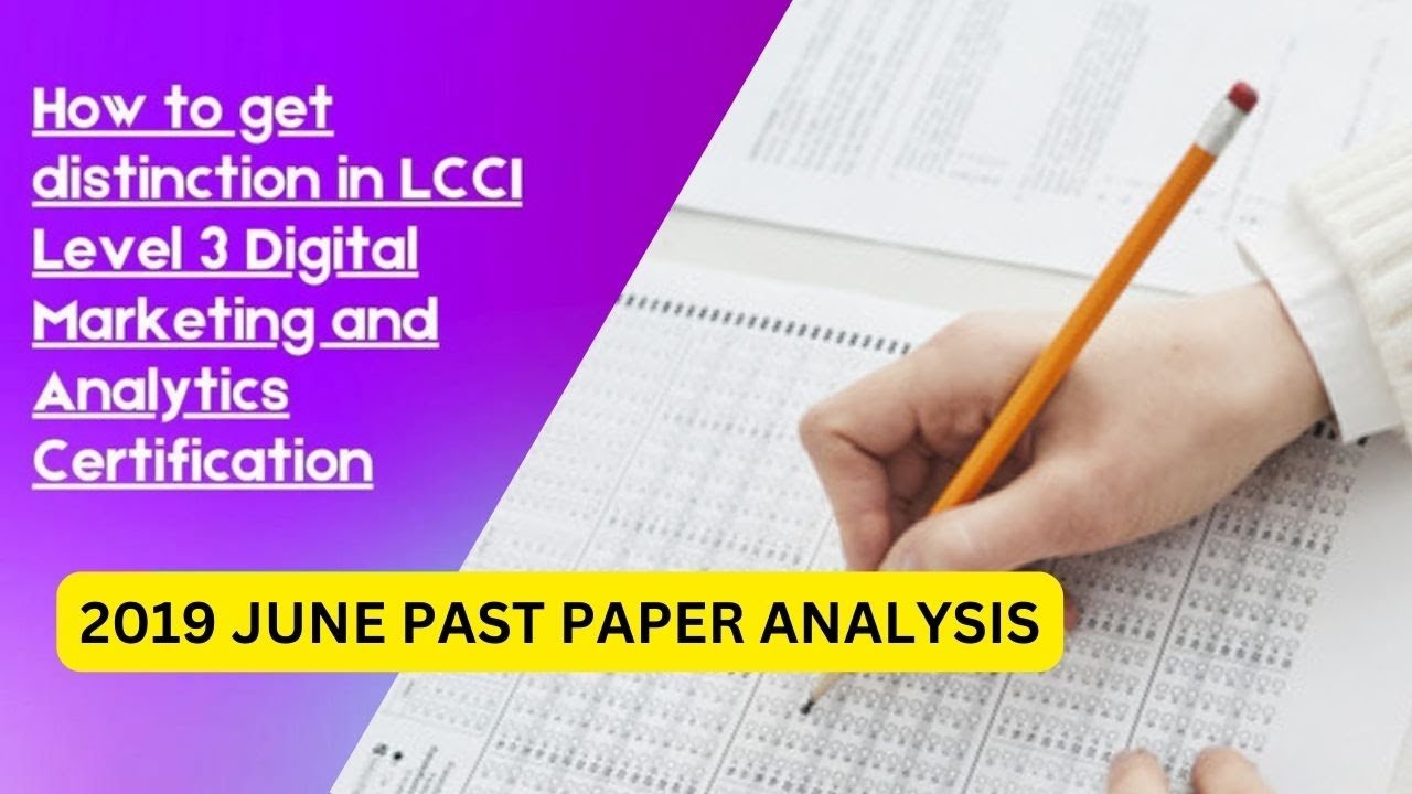 How to get distinction in LCCI Level 3 Digital Marketing and Analytics ...