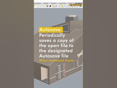 Autosave Command for Rhinoceros 3D | Quick Rhino Commands | #Shorts - YouTube