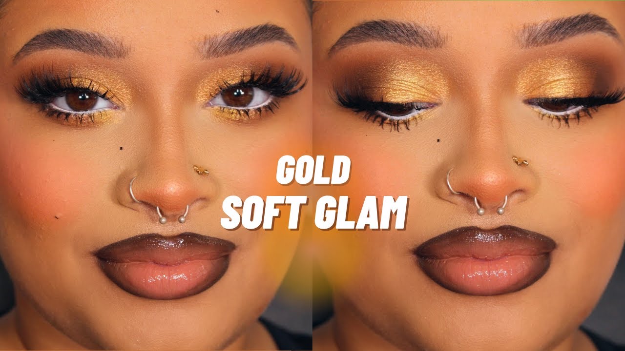HOW TO DO: GOLD SOFT GLAM EYESHADOW TUTORIAL - YouTube
