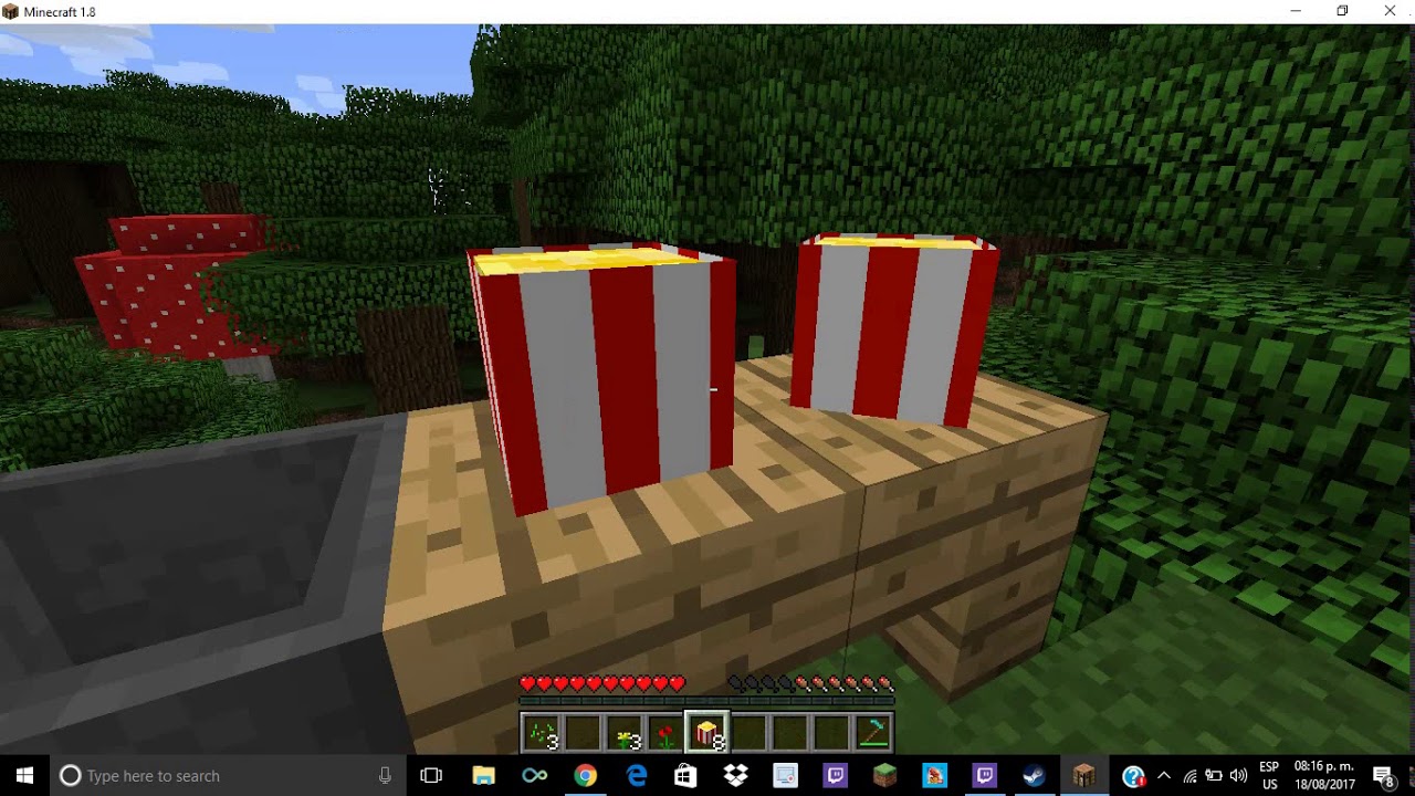 Minecarft Popcorn Command - YouTube