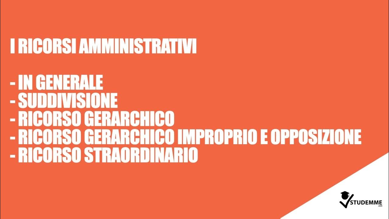 RICORSI AMMINISTRATIVI VIDEO RIASSUNTO GIUSTIZIA AMMINISTRATIVA - YouTube
