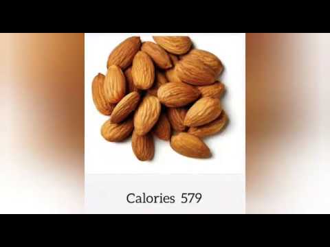 100g nuts almonds nutrition information - YouTube