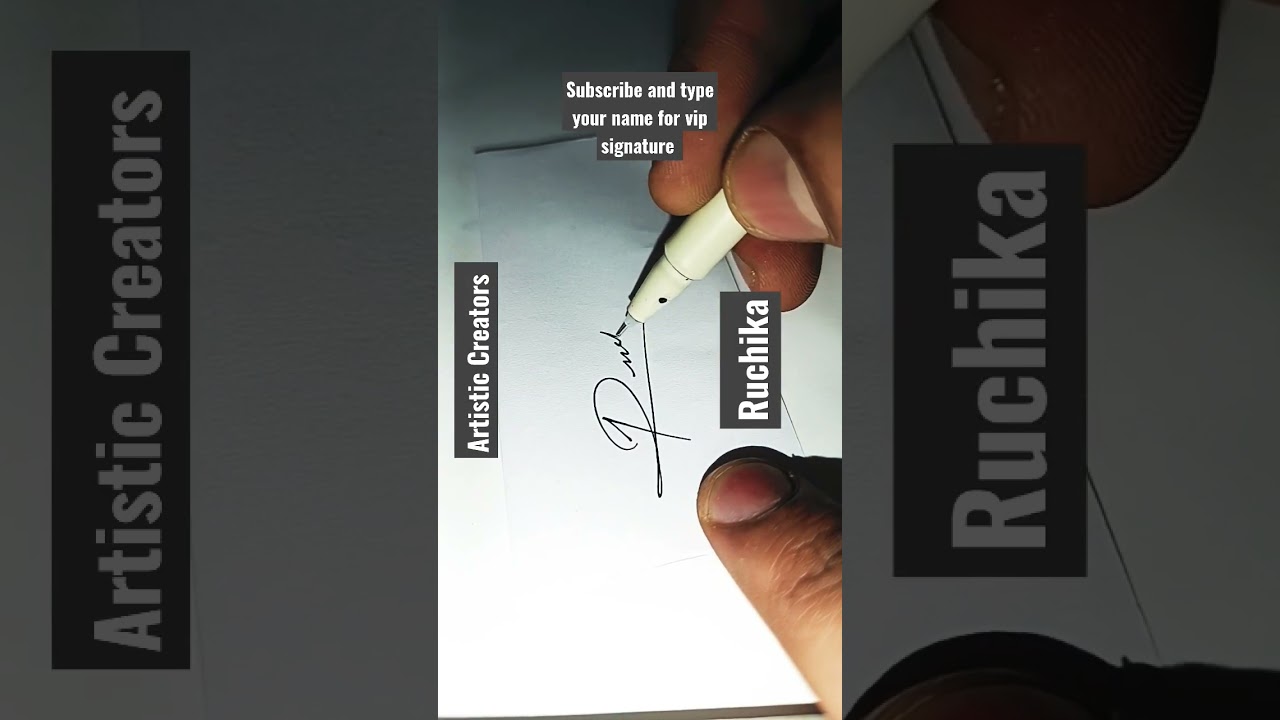 requested Ruchika #shorts #shortsfeed #signature #calligraphy # ...