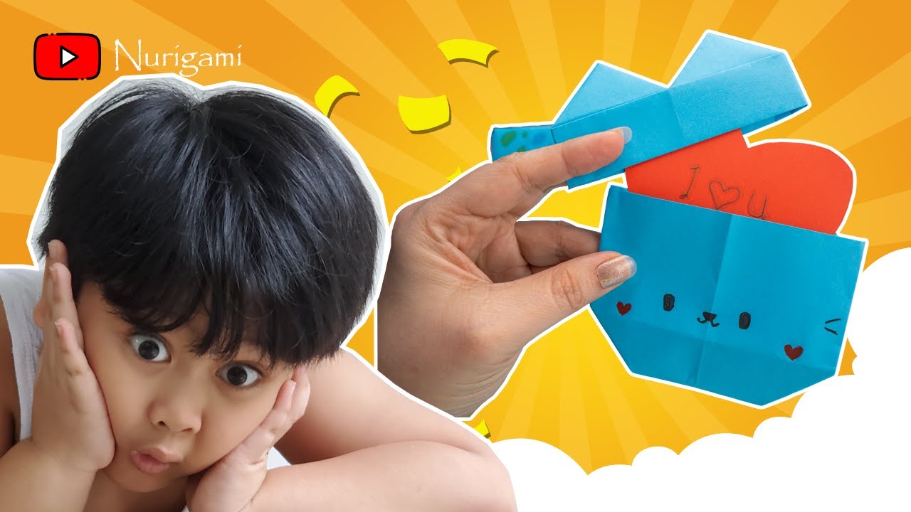 Cute Envelope with Hidden Message Origami - YouTube