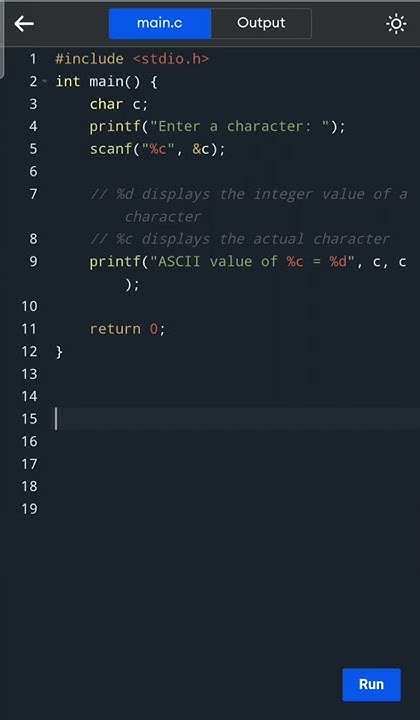 C 5program To Print Ascii Value Shorts Youtube