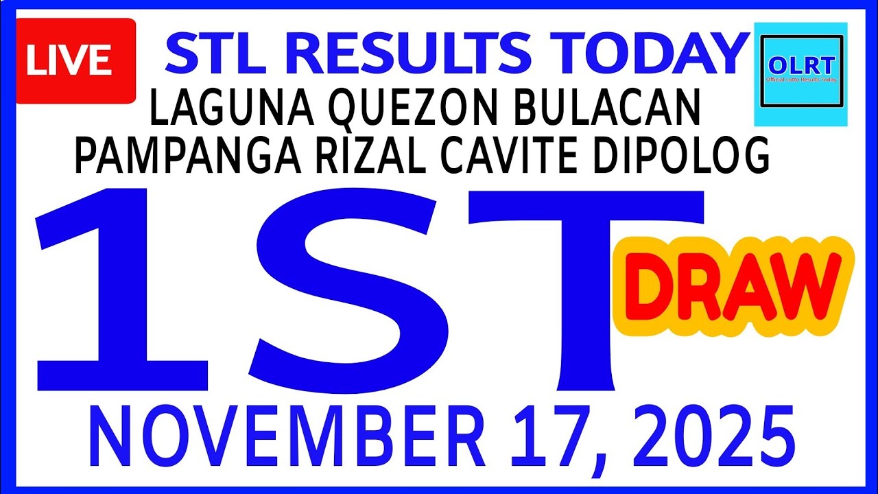 Stl results today November 17, 2025 1ST draw stl batangas quezon - YouTube
