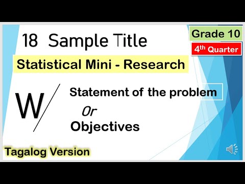 Sample Mini Research Title with Statement of the Problem #Mathematics10 ...
