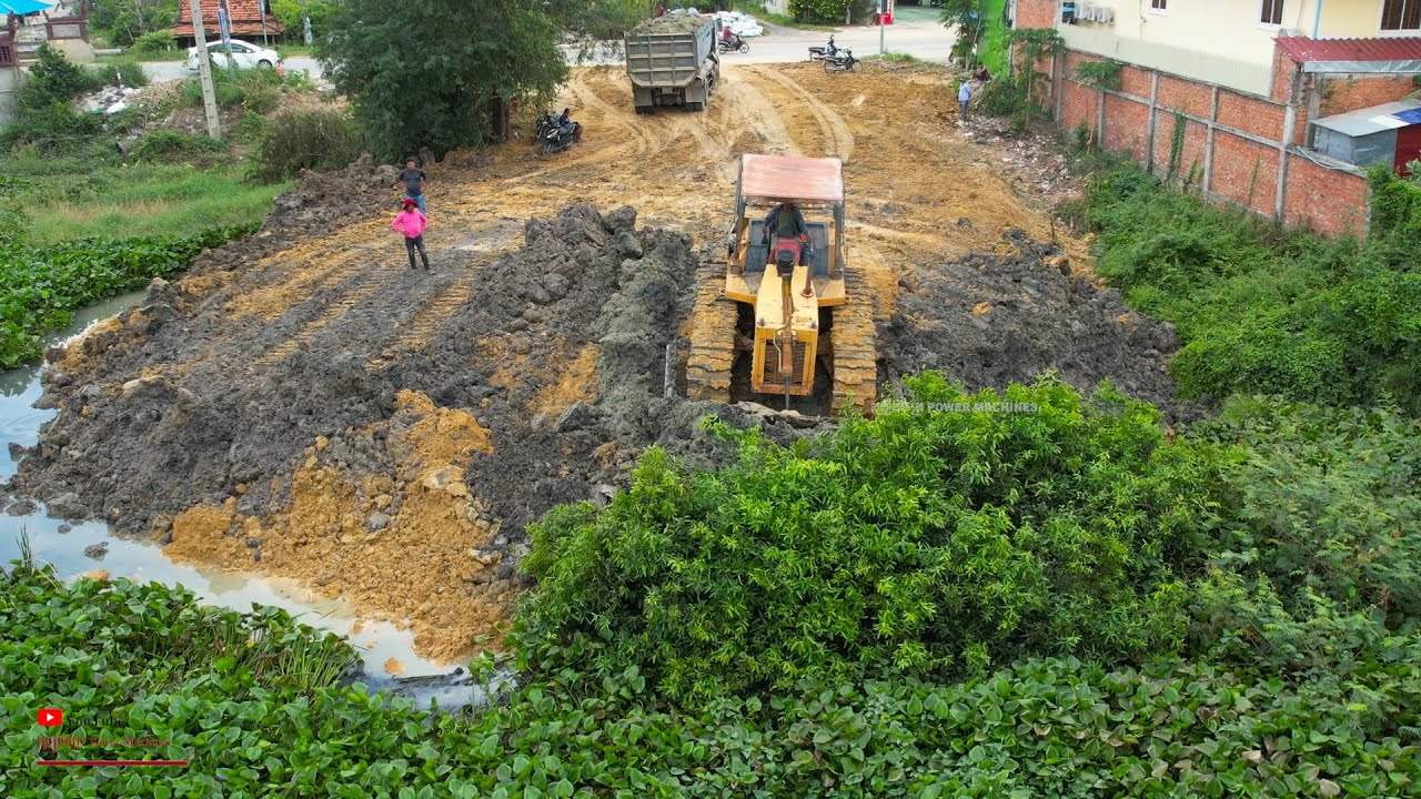 Ultimate Making New Road Cross The Canal And Mighty Dozer Expertise ...