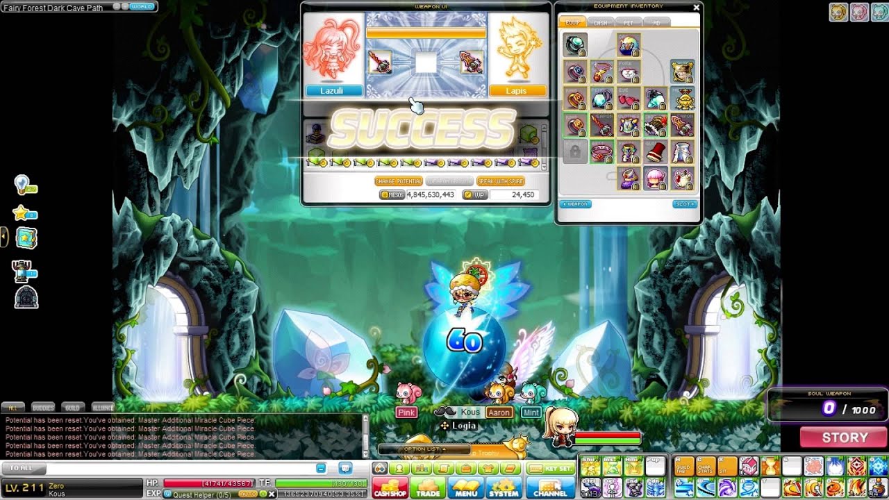 Maplestory Europe v103: Cubing additional potential on Zero weapon ...