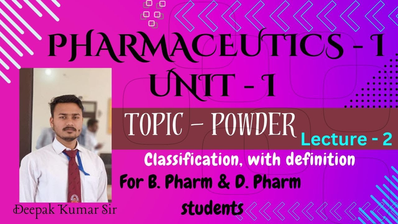 Powder, classification lecture 2 - YouTube