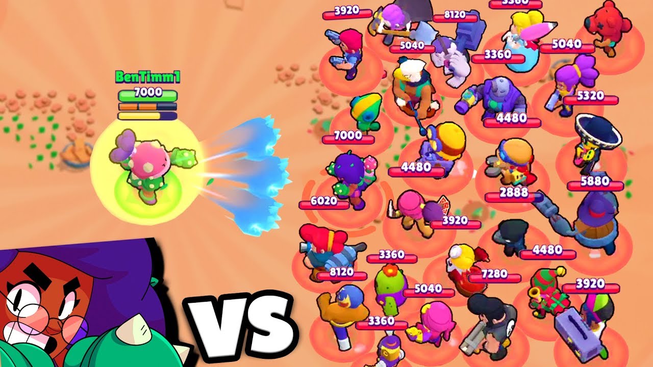 NEW ROSA 1v1 DESTROYS vs EVERY BRAWLER IN BRAWL STARS! ALL BRAWLERS vs ...