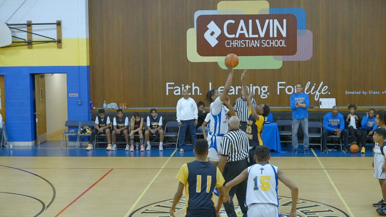 Calvary Christian vs Calvin Christian (8th Grade Basketball) - YouTube