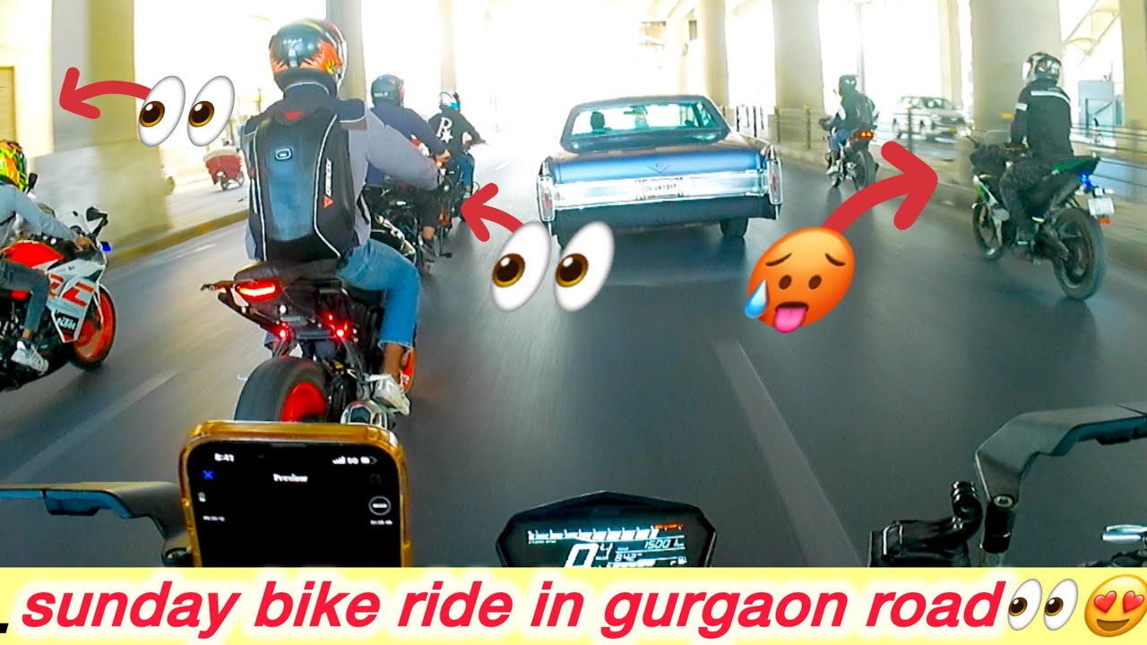 sunday ride in gurgaon road || sunday group bike riding || xtreme 125r ...