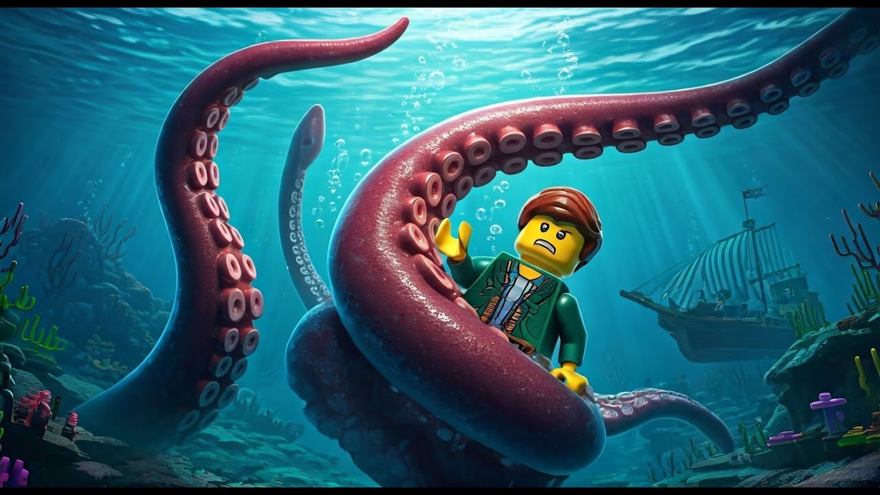 Building a LEGO Underwater World with a Giant Squid Attack - YouTube