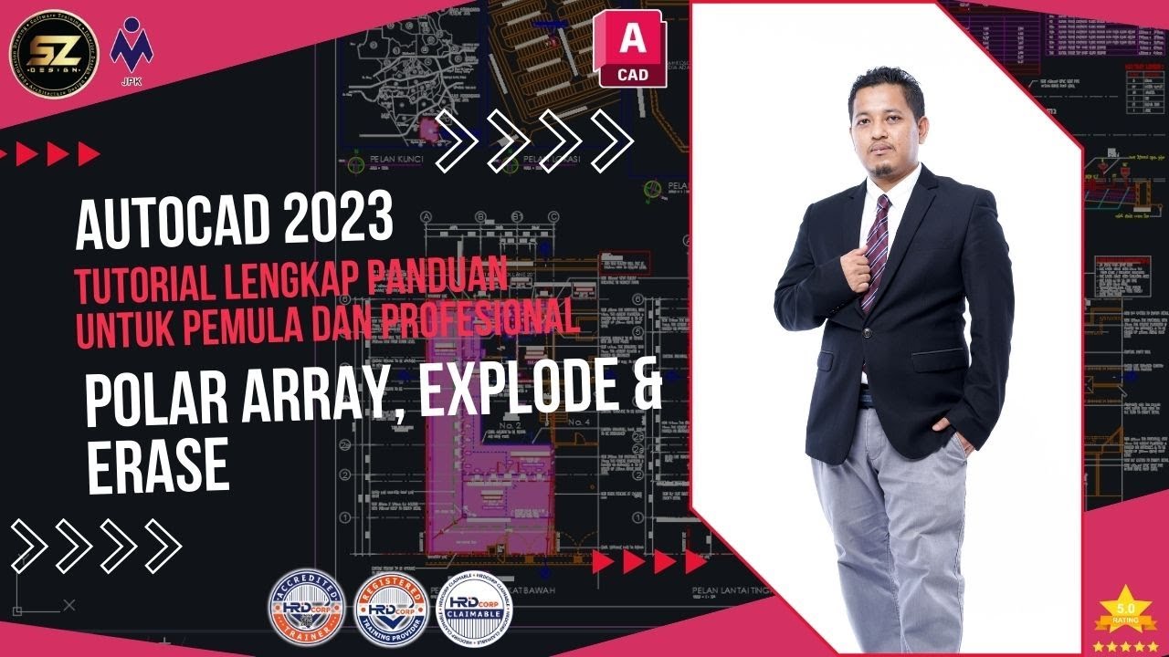 Tutorial AutoCAD Lengkap Panduan untuk Pemula dan Profesional Polar Array, Explode & Erase - YouTube