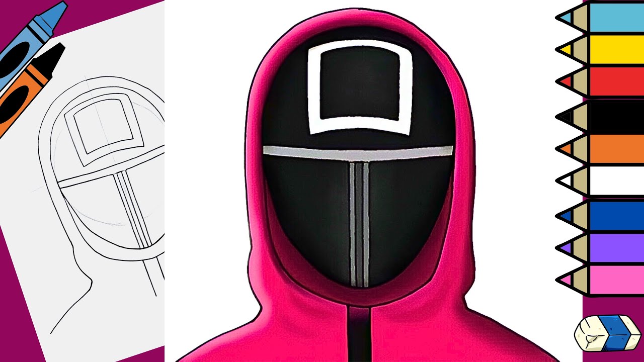 Easy Squid Game Drawing | How To Draw Squid Game Guard Step By Step ...