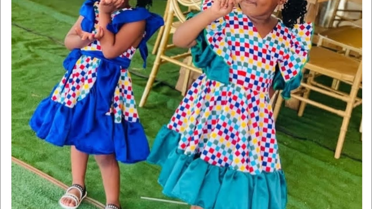 how to cut and sew wrap dress for 5 to 6 years girl, 😅🥴🙈 diy phinifa ...