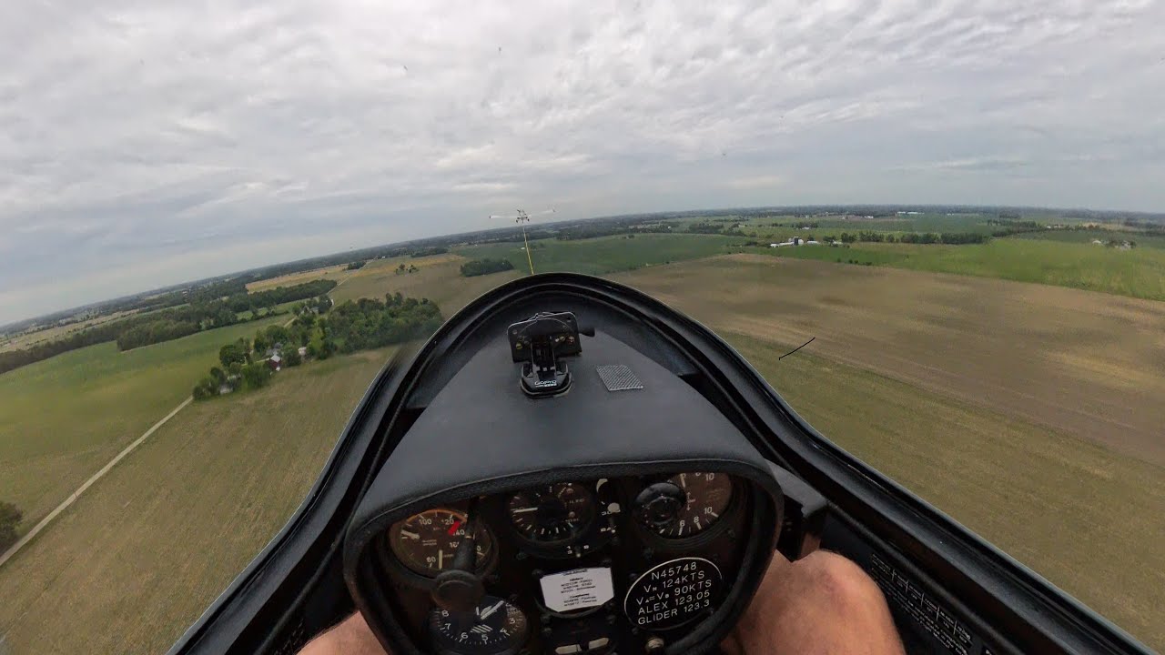 Glider Training - Flight 12 - Simulated Rope Break - YouTube