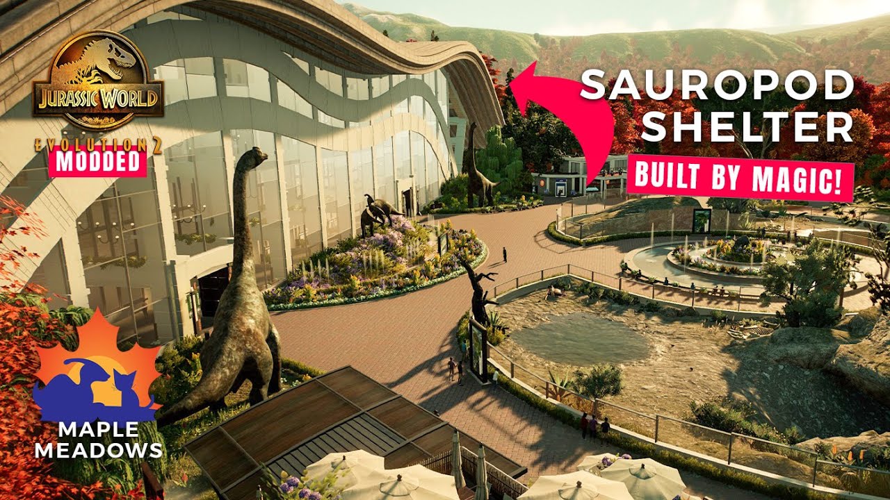 MAPLE MEADOWS ep 04 – Realistic Sauropod Shelter Speedbuild | Jurassic ...