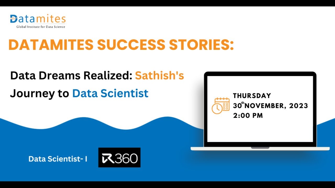 Data Dreams Realized: Sathish's Journey to Data Scientist - YouTube