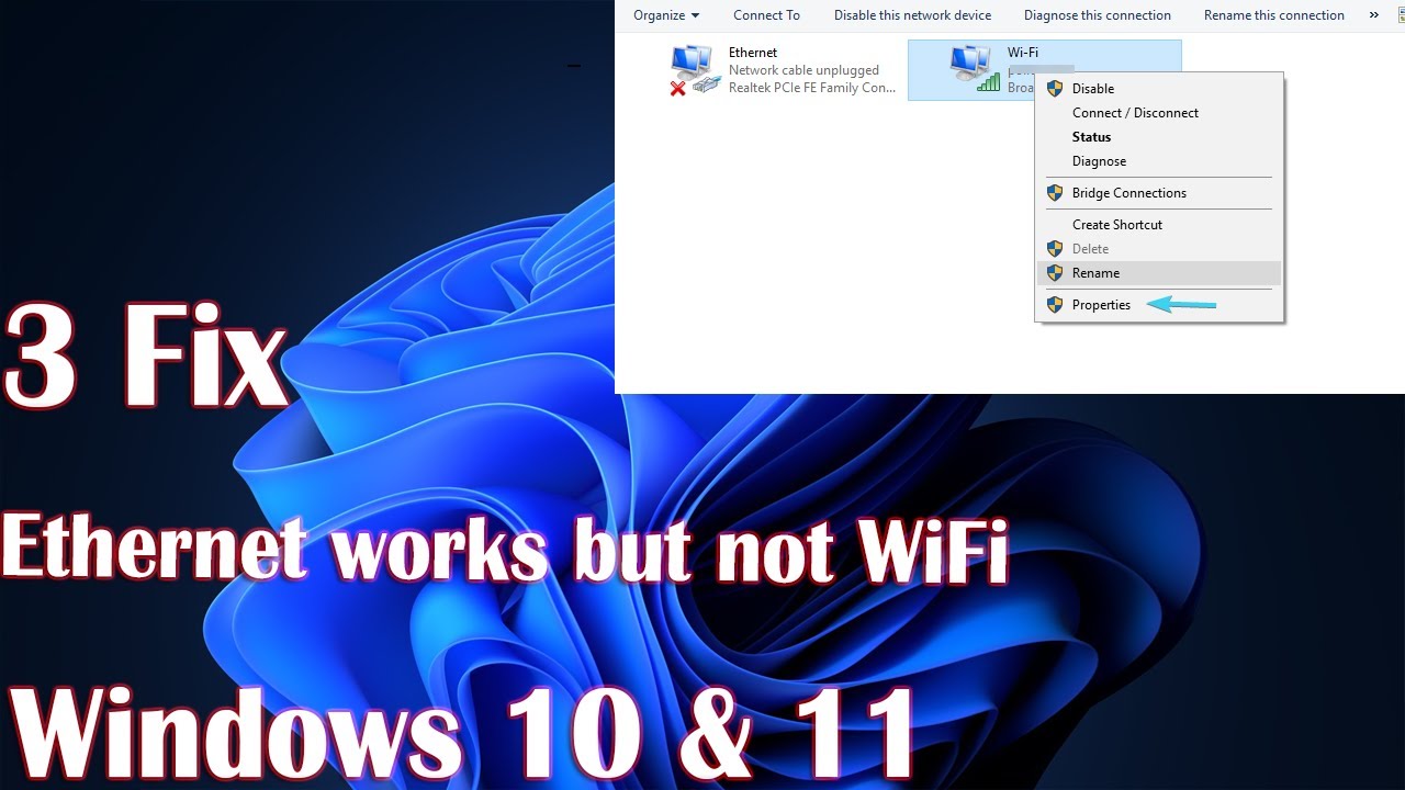 How to Fix Ethernet Working but WiFi Not on Your Computer - YouTube