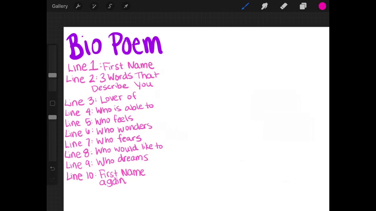How to Create a Bio Poem - YouTube