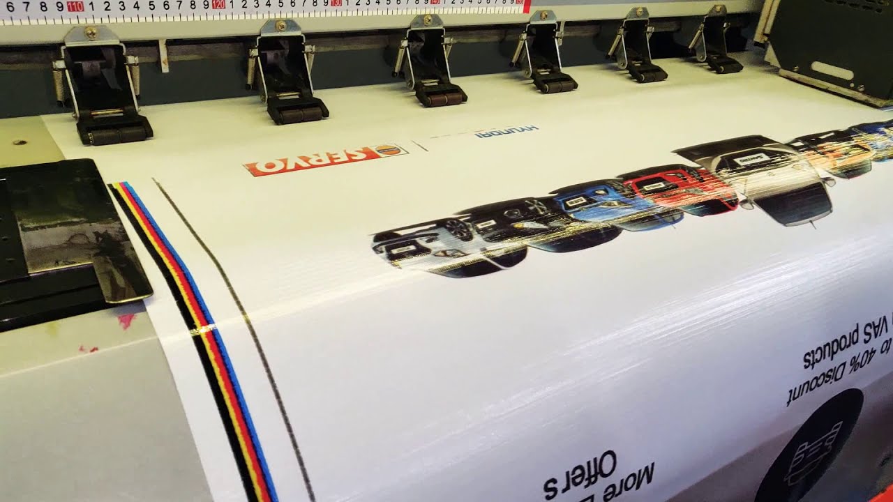 कोनिका फ्लेक्स प्रिंटिंग || Flex printing | normal quality | printing ...