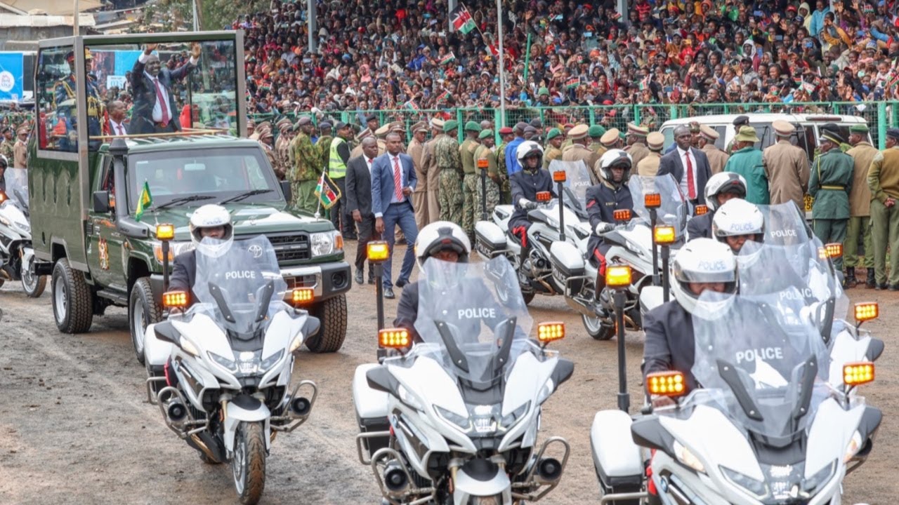 Kericho Green Stadium ERUPTS as President RUTO arrives for MASHUJAA DAY ...