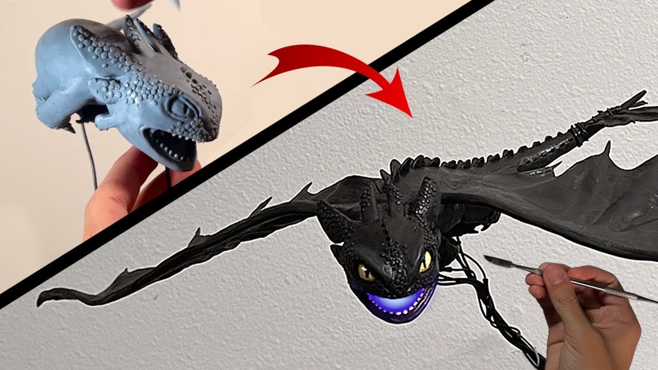 Sculpting Toothless | How to Train Your Dragon - YouTube