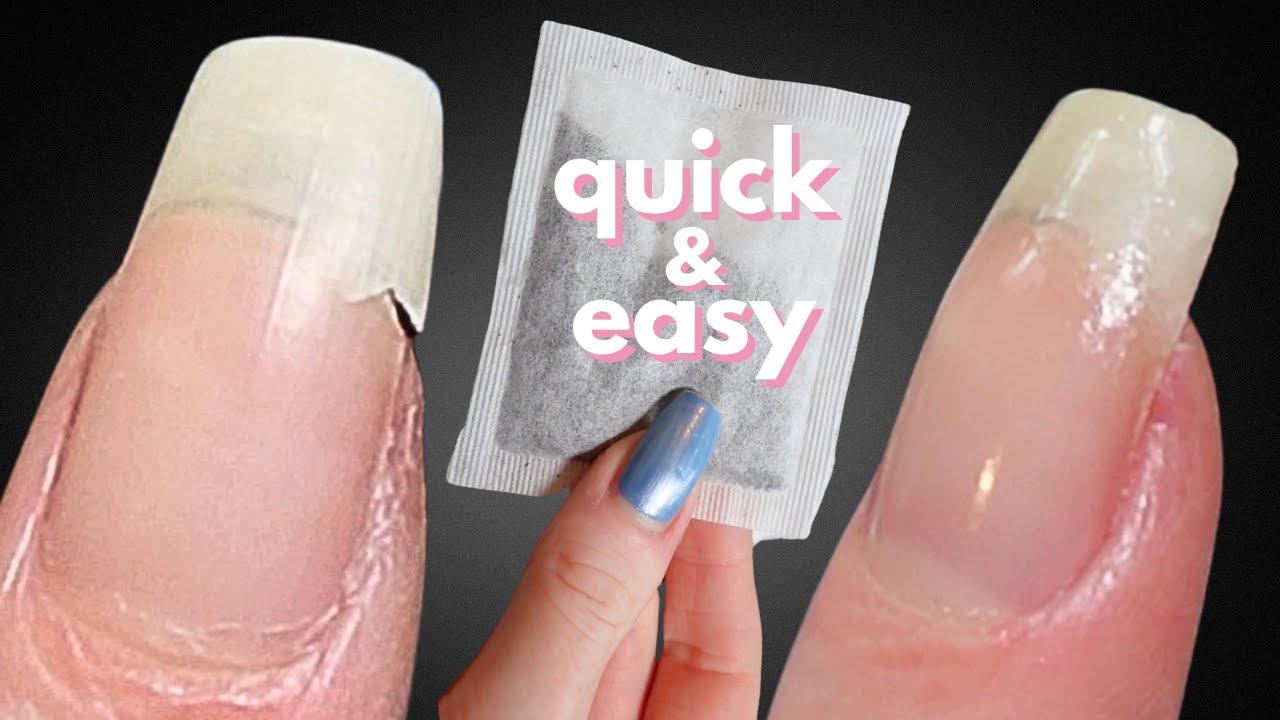 How to fix a broken nail with a tea bag. - YouTube