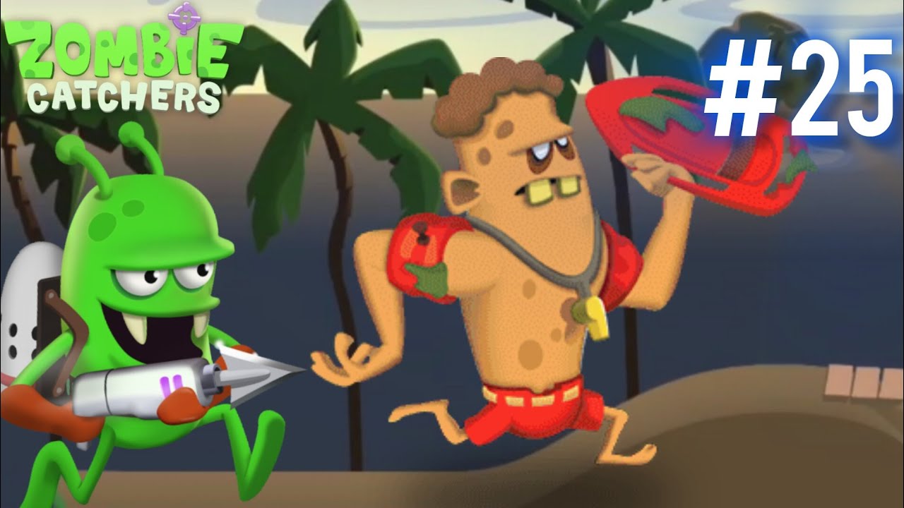 Beach zombie-boss! Zombie Catchers walkthrough #25 (No commentary ...