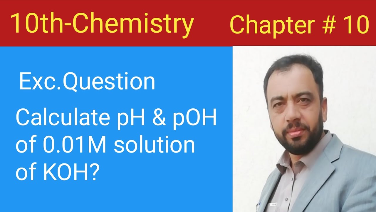 Calculate pH & pOH of 0.01M KOH? - YouTube
