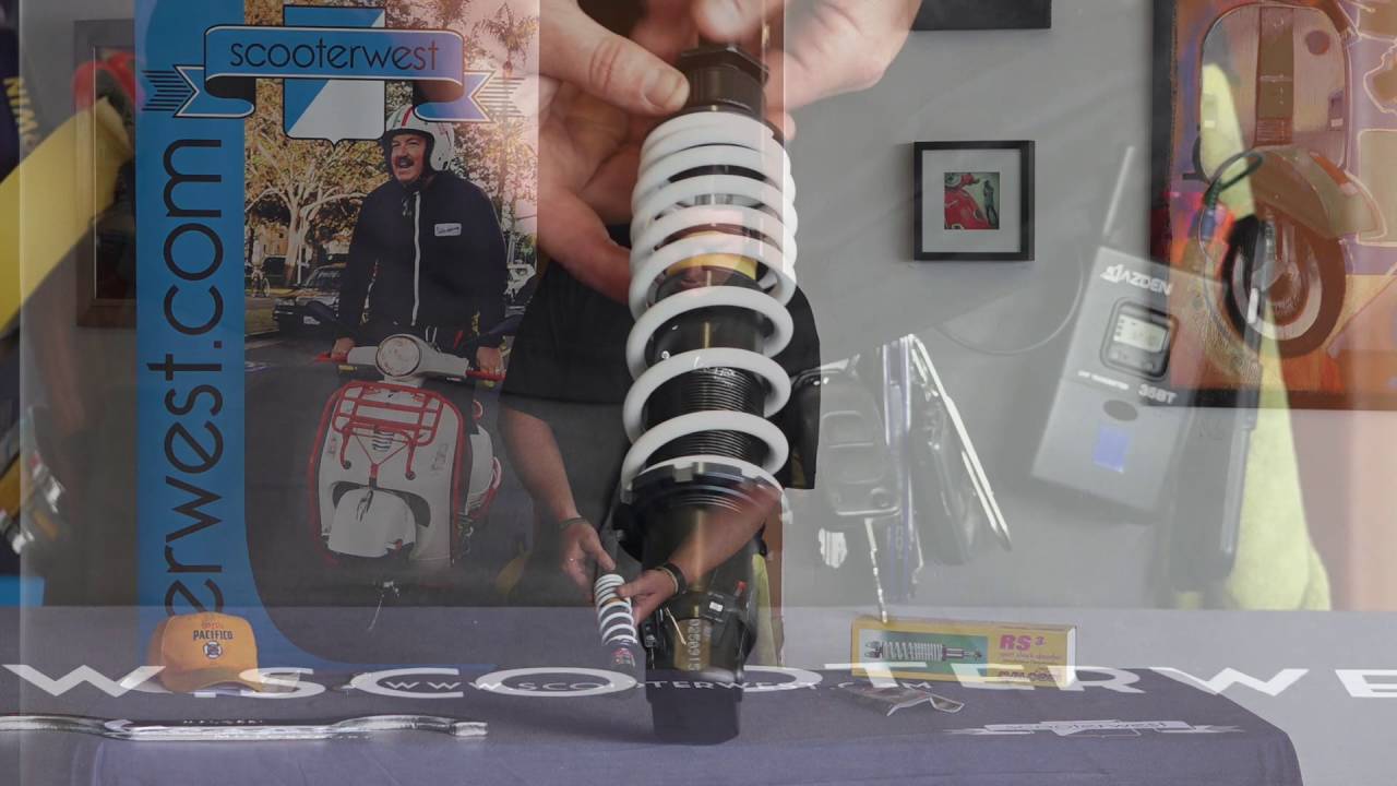 Malossi Front Shock for Vespa Sprint/Primavera/GTS - YouTube