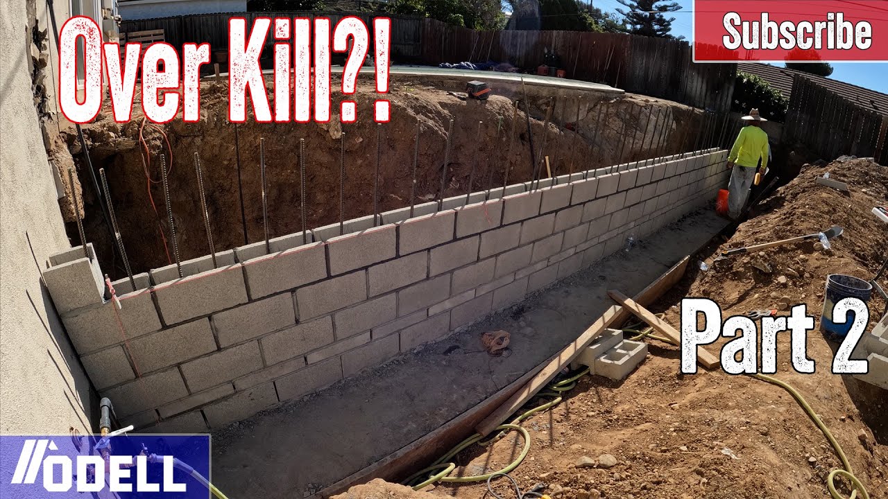 Massive Retaining wall Build! Huge Backyard Remodel part 2! - YouTube