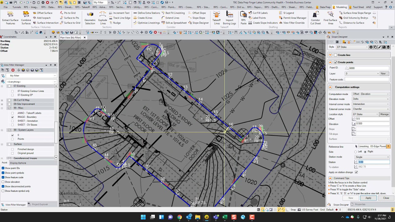 Creating Stakeout Points - Point Creator - Trimble Business Center ...