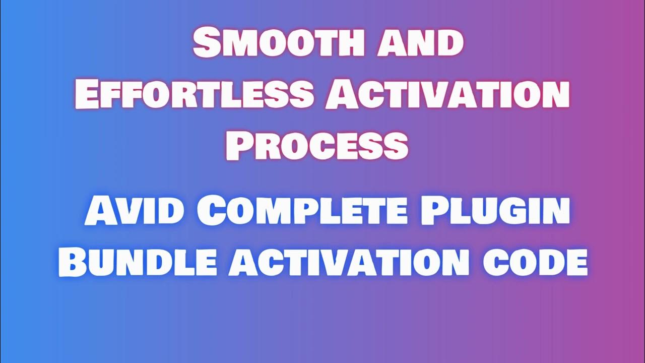 Avid Complete Plugin Bundle Installation: Step-by-Step Tutorial - YouTube