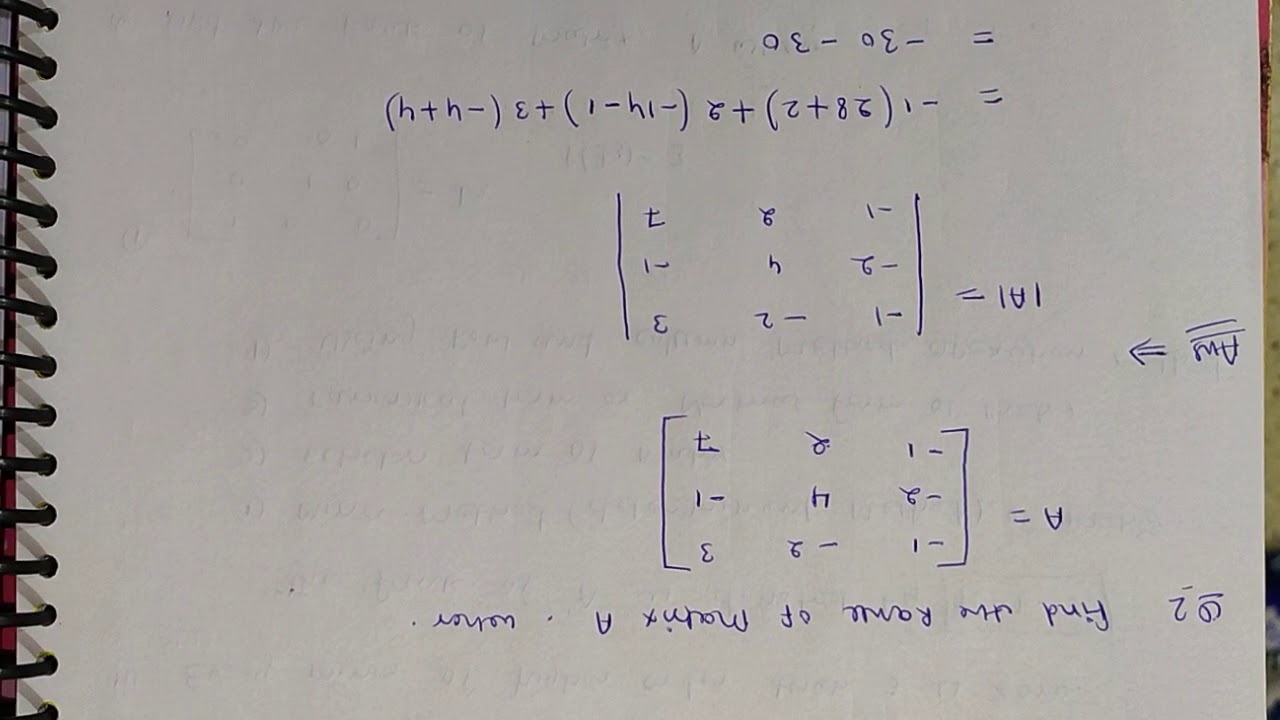 Rank of Matrix Lecture 02 - YouTube
