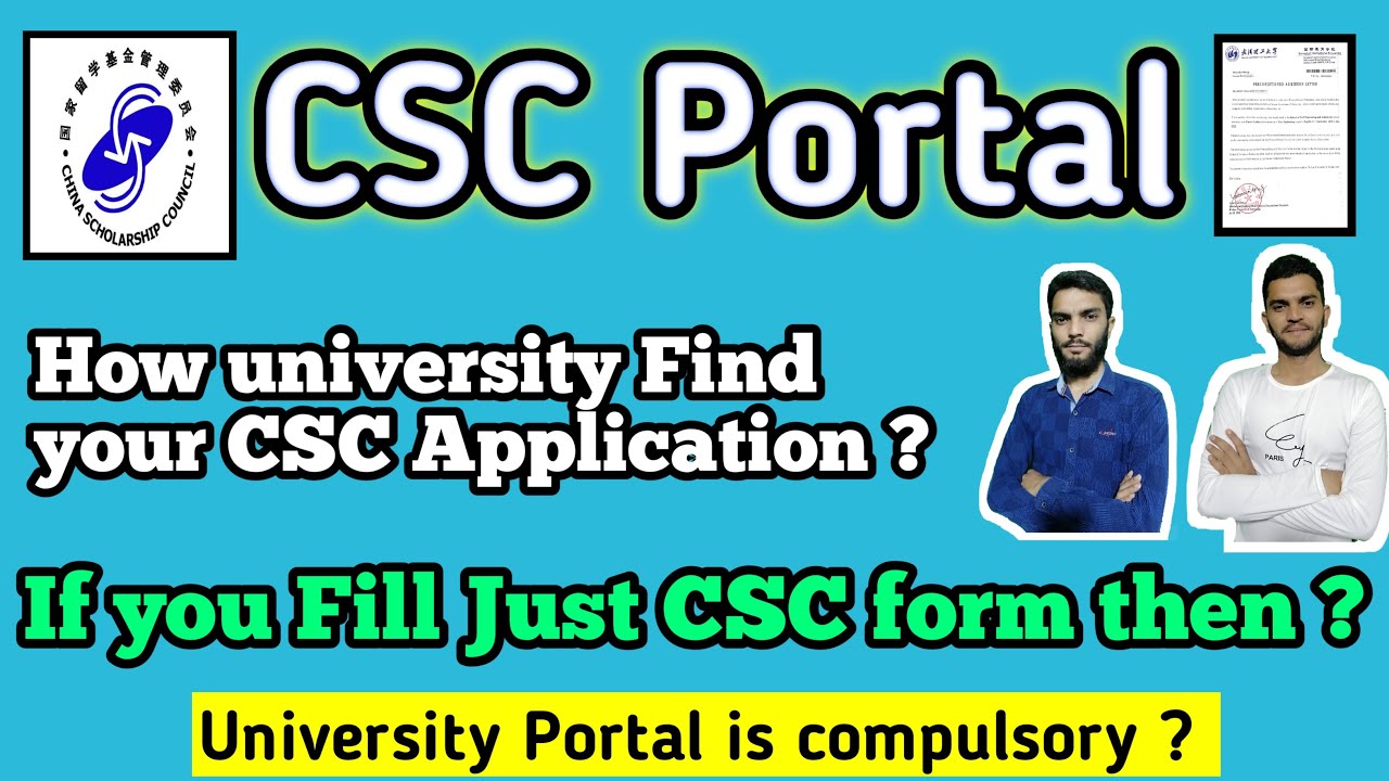 How University Find Your Online Application || CSC Portal and ...