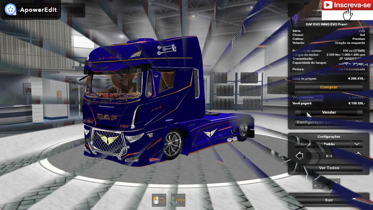 SAIU NOVA DAF EVO WING 1.35.X TRUCK - YouTube
