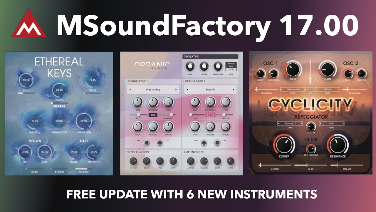 MSoundFactory v17.00: 6 New Instruments introduced - YouTube