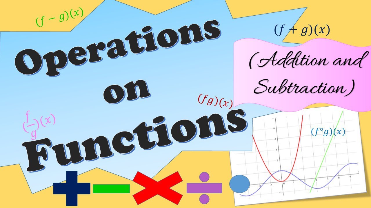 Operations on Functions(Addition and Subtraction of Functions) - YouTube