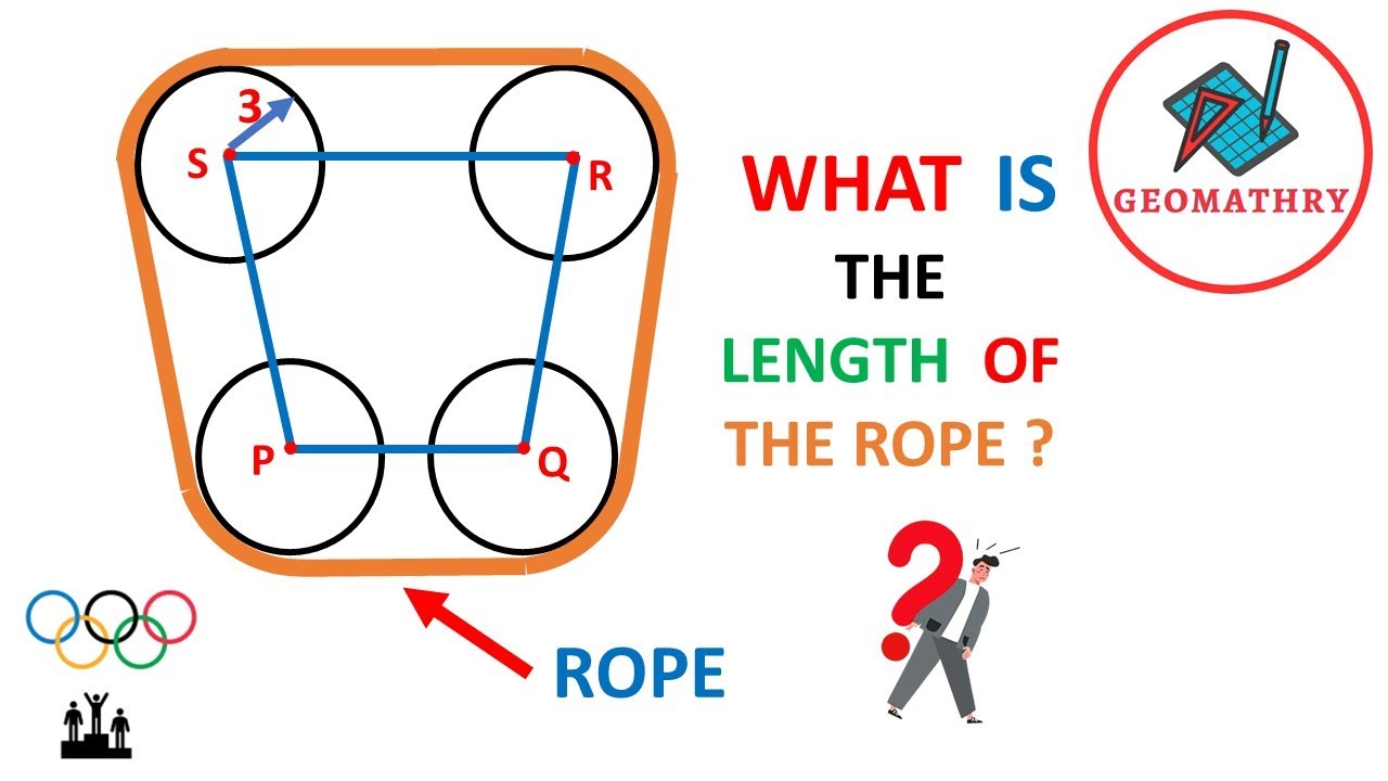 What is The Length of The Rope? | A Nice Circle Question | Geometry ...