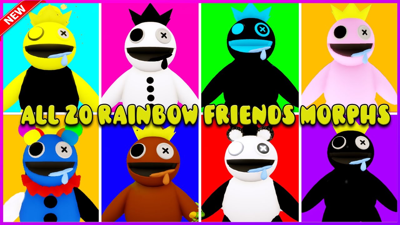 Rainbow Friends Morphs - NEW GAME - How To Find ALL 20 RAINBOW MORPHS - ROBLOX - YouTube